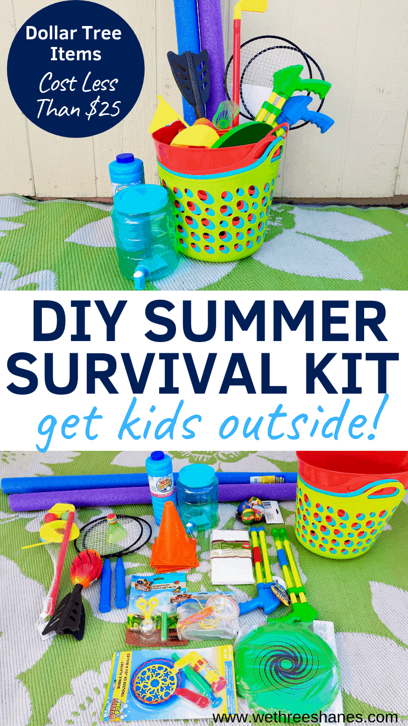 DIY Summer Survival Kit with Dollar Store Finds | We Three Shanes
