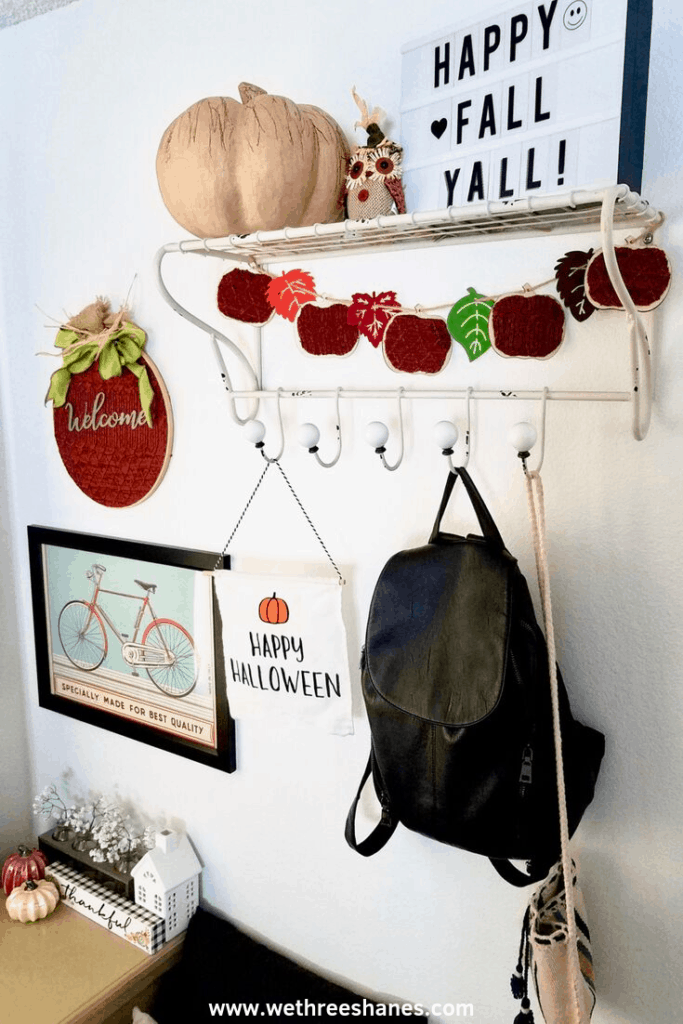 DIY Dollar Store Pumpkin Banner | We Three Shanes