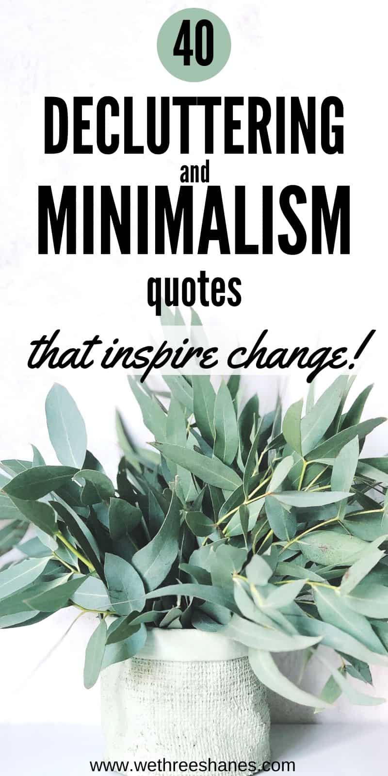 40 Decluttering & Minimalism Quotes That Inspire Change | We Three Shanes