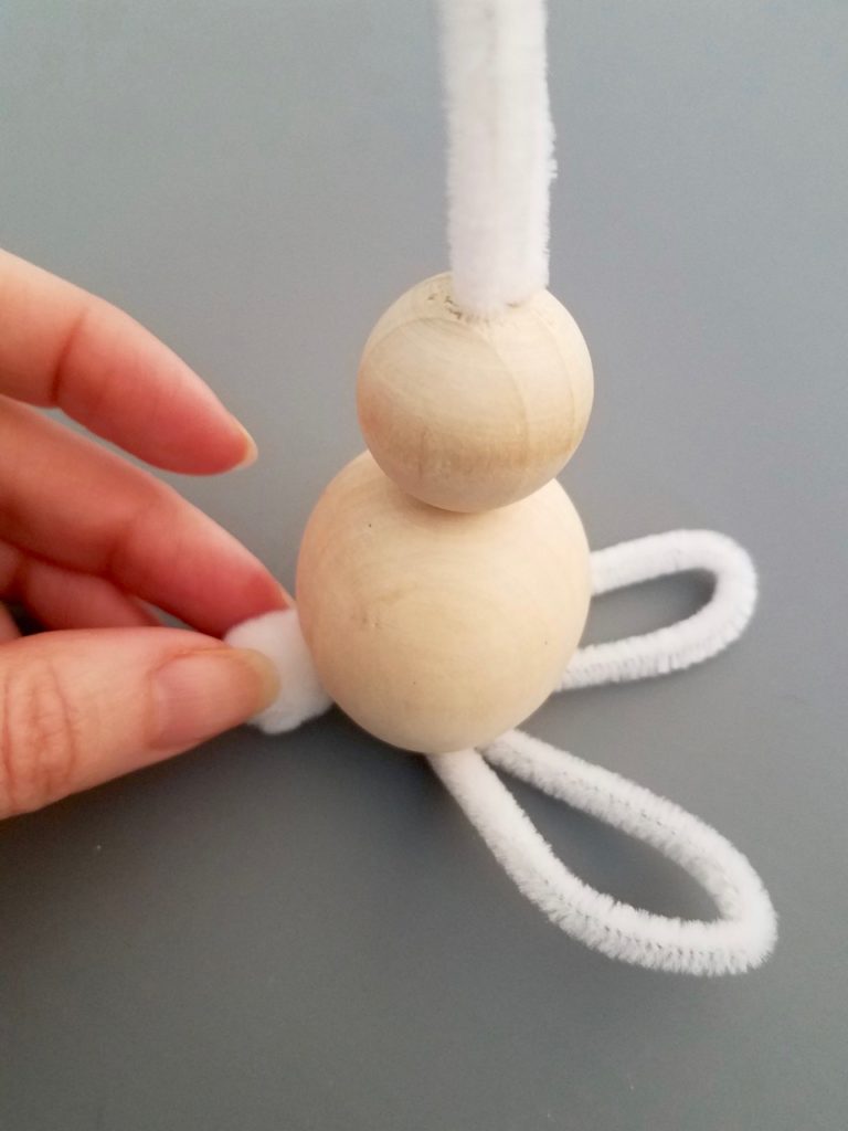 Wood Bead and Pipe Cleaner Bunny | We Three Shanes