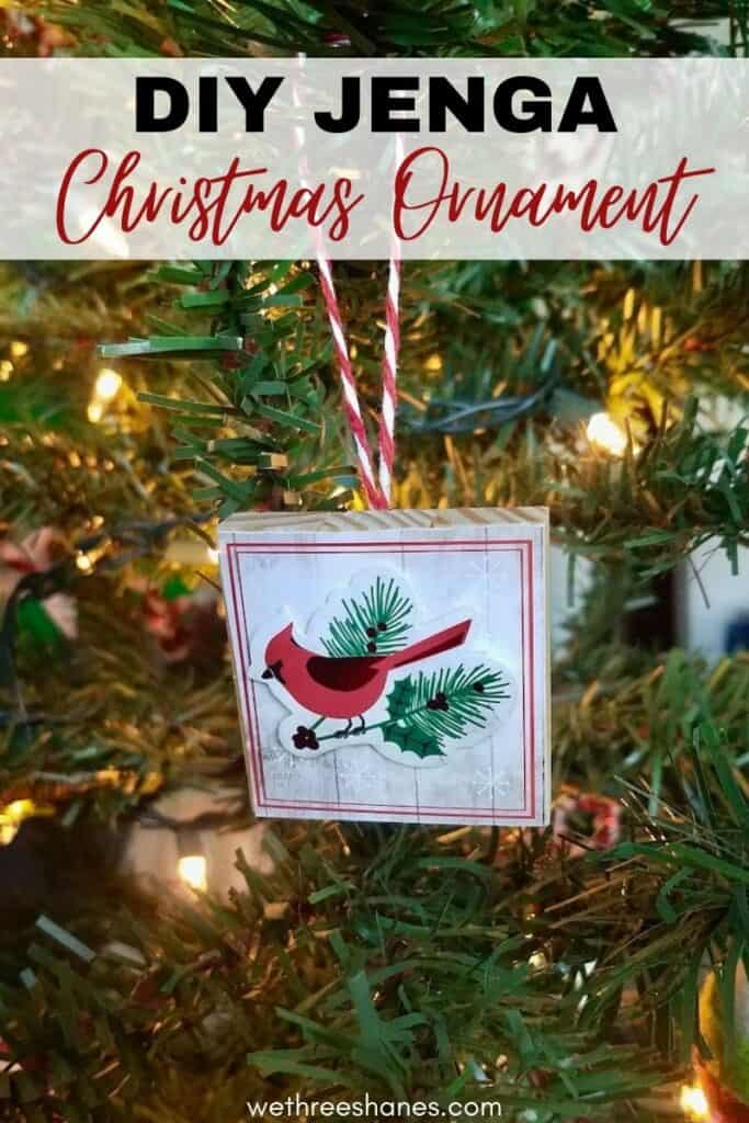 DIY Christmas Crafts Using Jenga Blocks | We Three Shanes