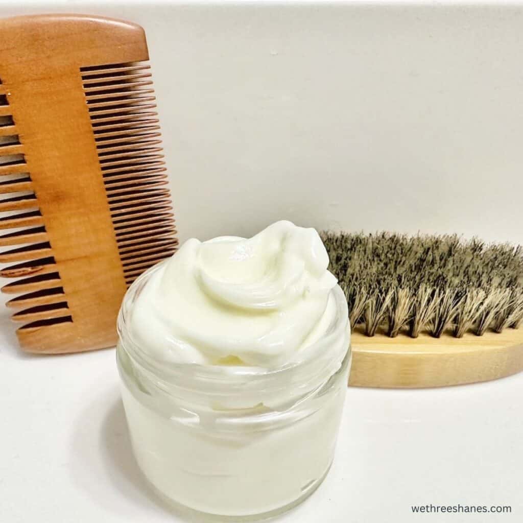Easy DIY All Natural Whipped Beard Butter Recipe | We Three Shanes