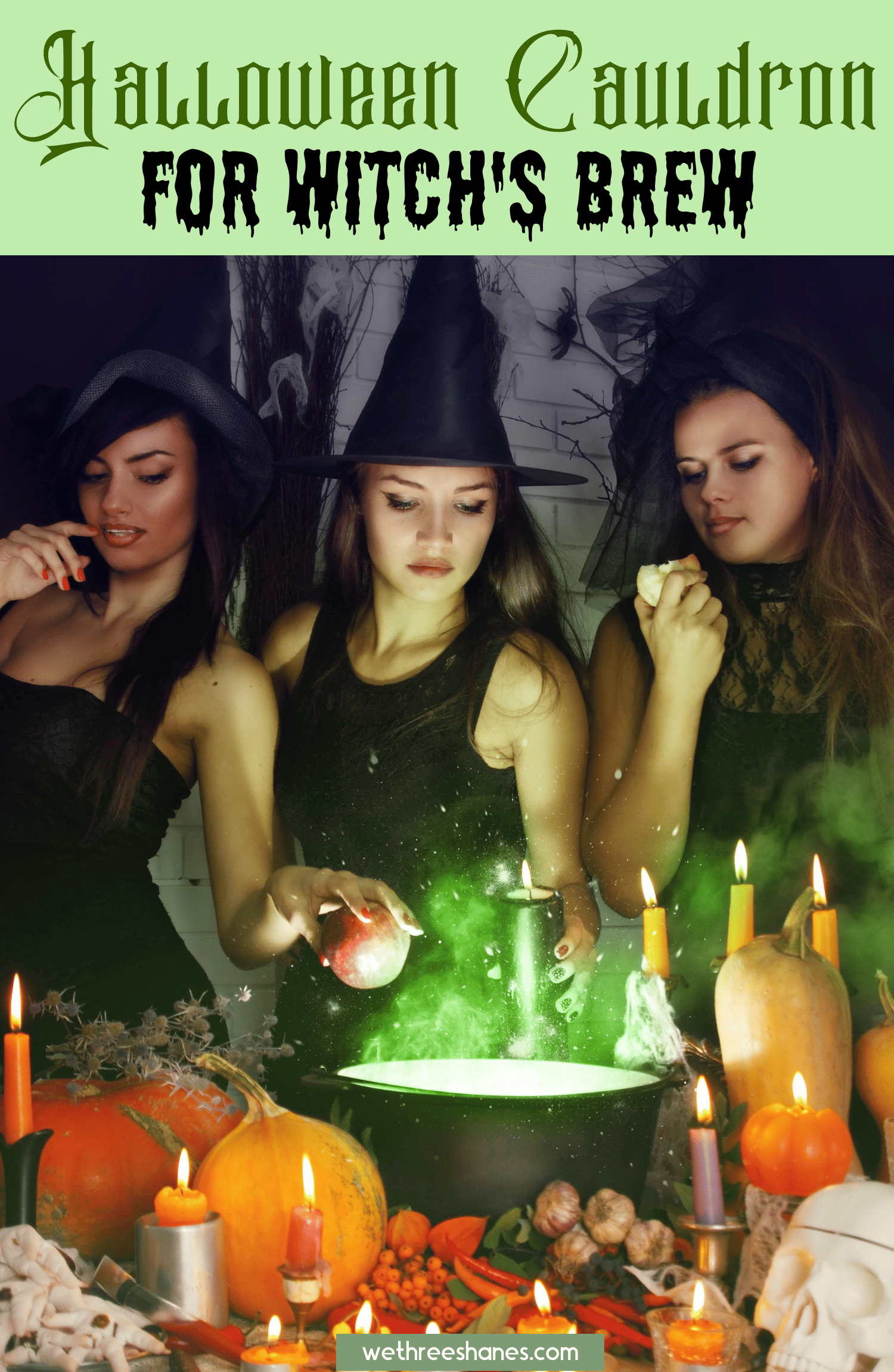How to Make a Halloween Cauldron with Witch's Brew Recipe | We Three Shanes