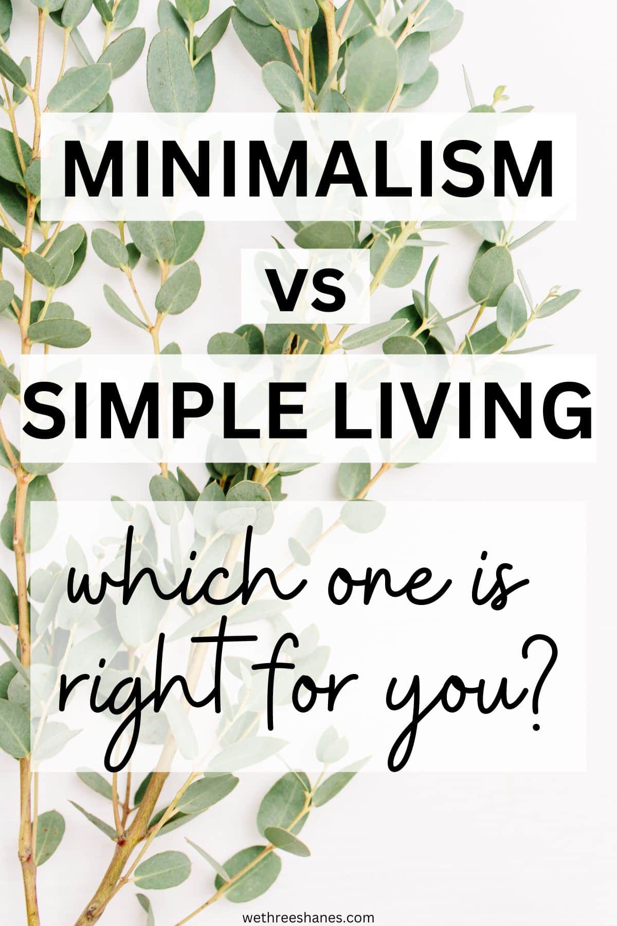Simple Living vs Minimalism What's the Difference? | We Three Shanes