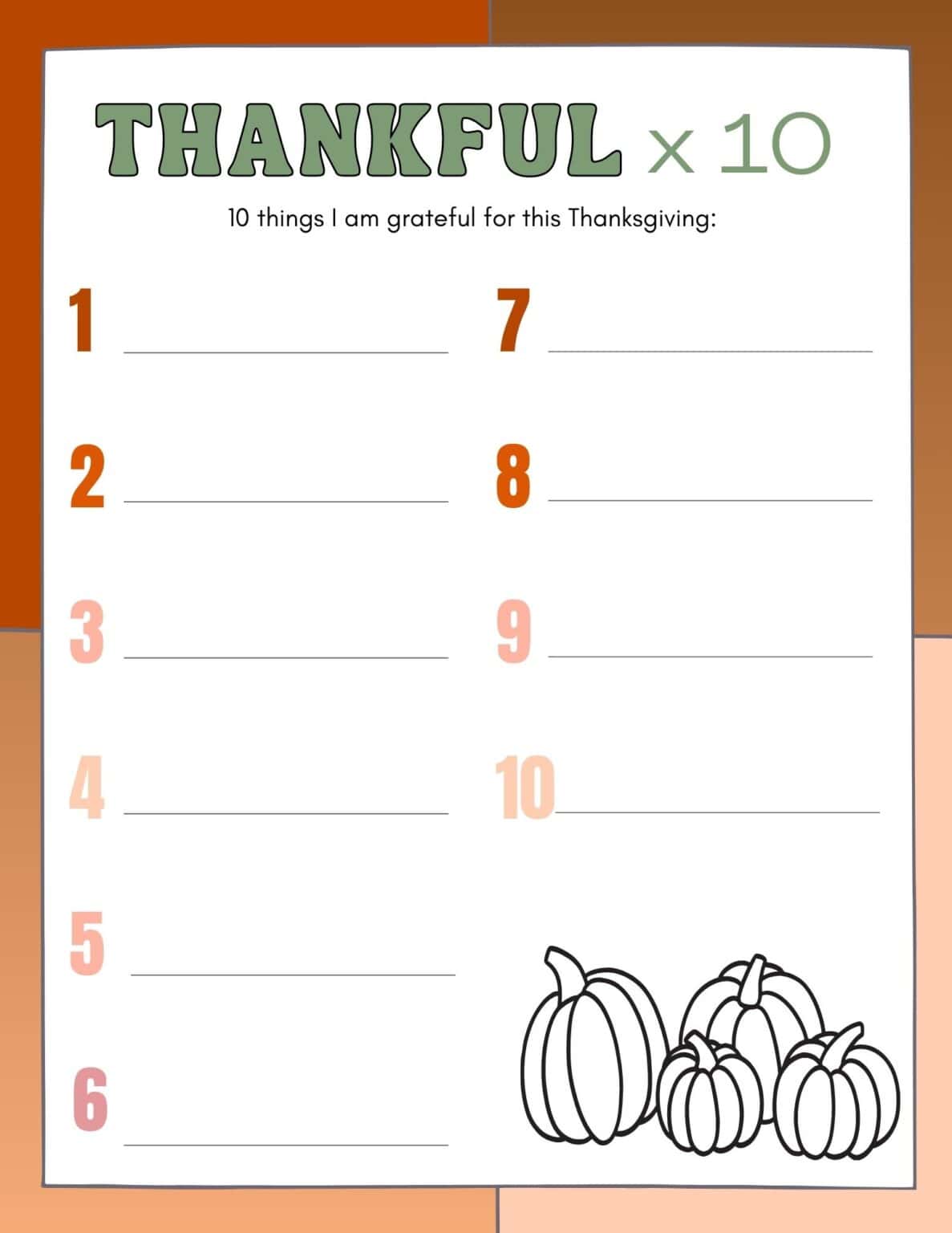 I am Thankful Free Printables for Kids this Thanksgiving | We Three Shanes