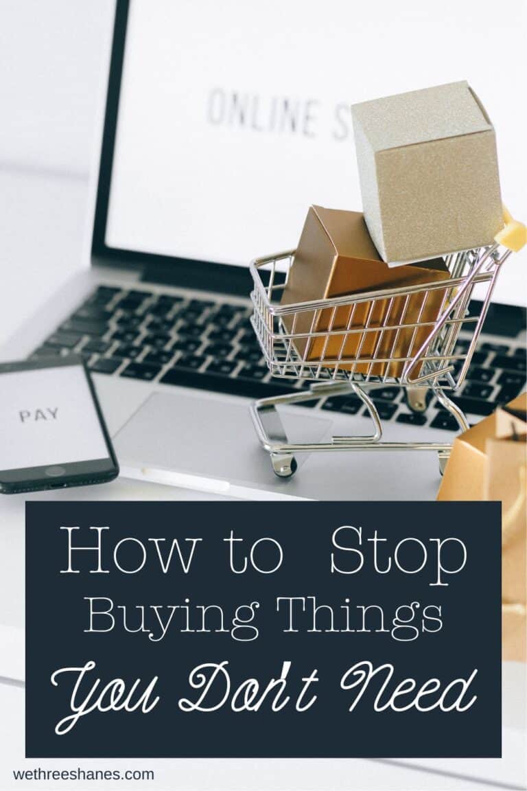 How To Stop Buying Things You Don't Need | We Three Shanes